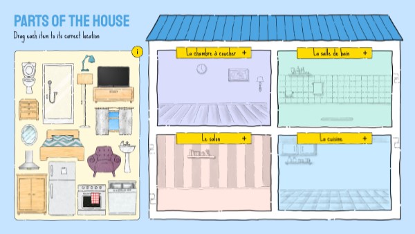 Les pieces de la maison | Genially