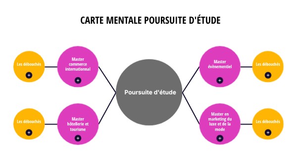 Carte mentale poursuite d'étude | Genially