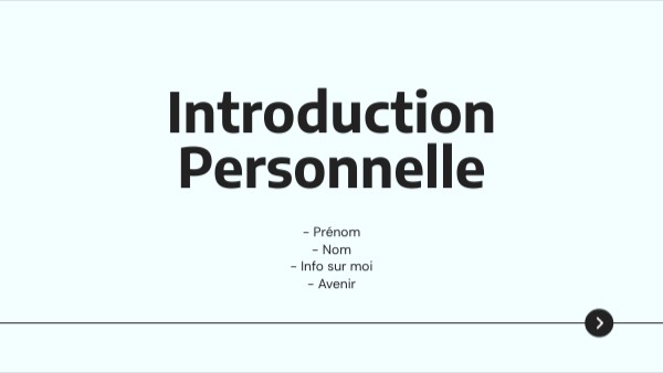 Introduction Personnelle | Genially