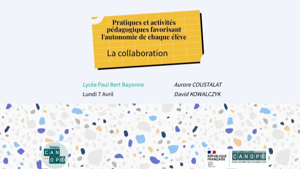 Autonomie et collaboration- Paul Bert | Genially