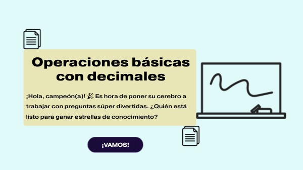 Operaciones básicas con decimales | Genially