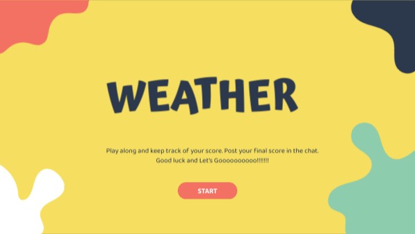 WEATHER JEOPARDY GAME | Genially