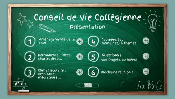 Conseil de Vie Collégienne | Genially