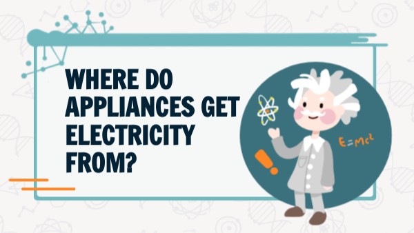 Where do appliances get electricity from? | Genially