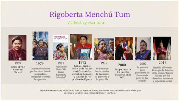 Rigoberta Menchú Tum | Genially