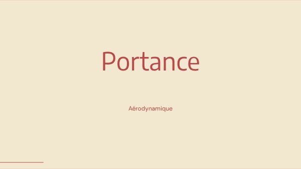 Portance | Genially