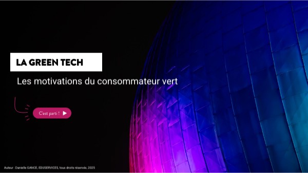 Green tech : motivations du consommateurs vert | Genially