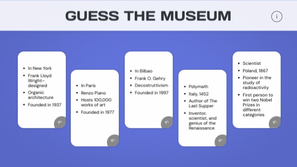 guess the MUSEUM | Genially