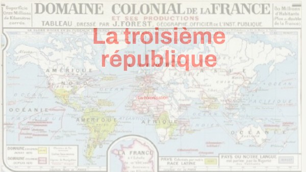 la colonisation sous la 3° rép | Genially