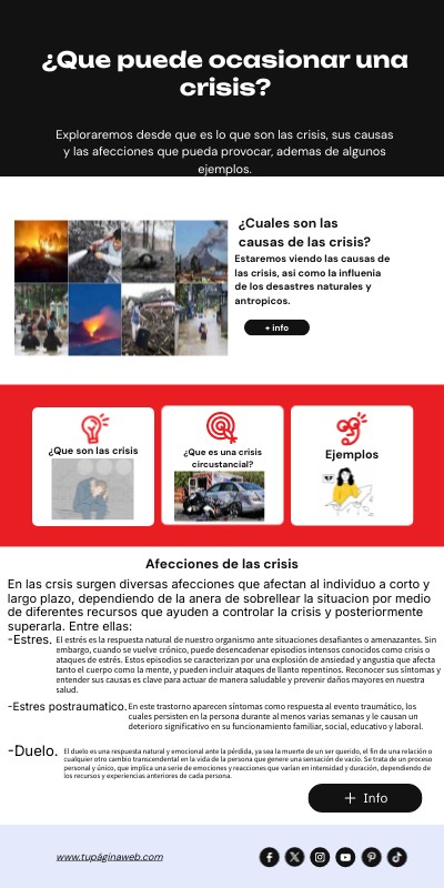 ¿Que puede ocasionar una crisis? | Genially