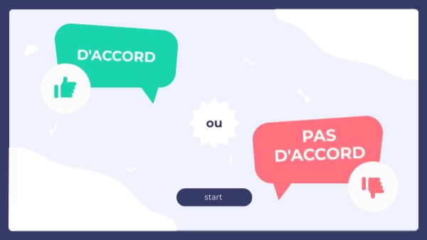 D'accord / Pas d'accord | Genially