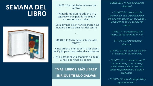 SEMANA DEL LIBRO | Genially