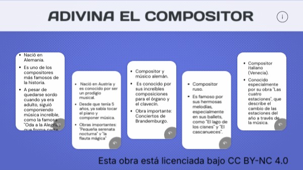 Adivina el compositor | Genially