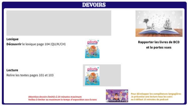 devoirs jeudi S2P4 | Genially