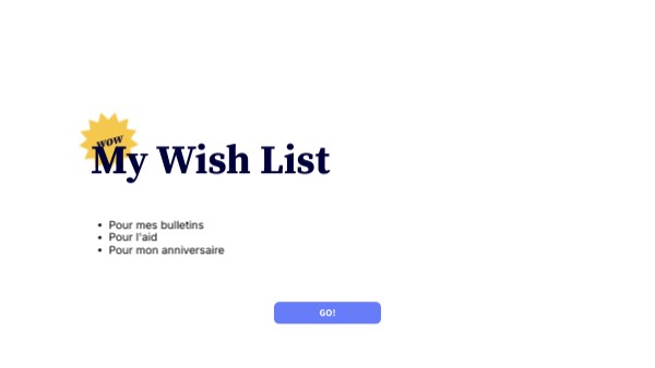 My Wish List | Genially