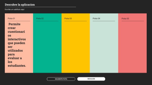 Permite crear cuestionarios interactivos que pueden ser utilizados para evaluar a los ...