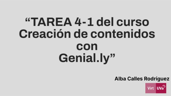 “TAREA 4-1 del curso Creación de contenidos con Genial.ly” | Genially