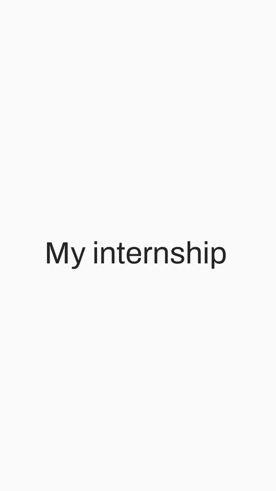 My internship | Genially