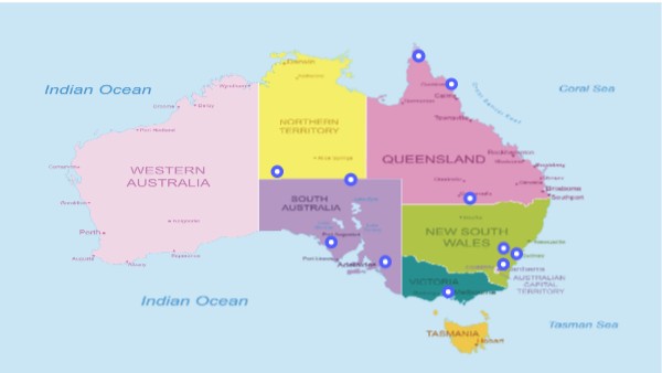 Australian map interact | Genially