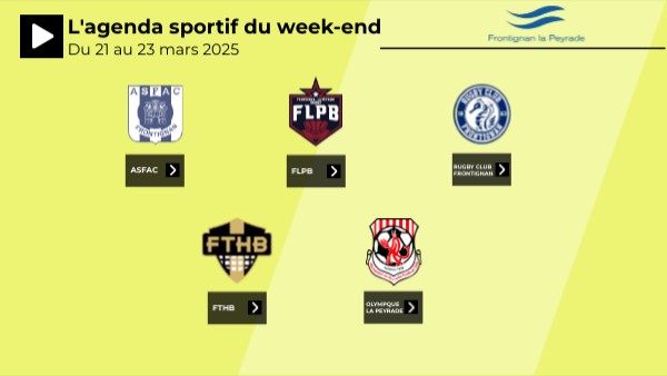 L'agenda sportif du week-end-21-22-23-mars-2025 | Genially