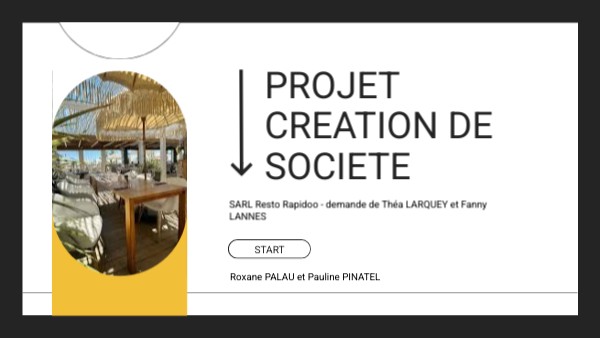 projet creation de societe | Genially