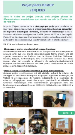 Projet pilote_ENJEUX | Genially