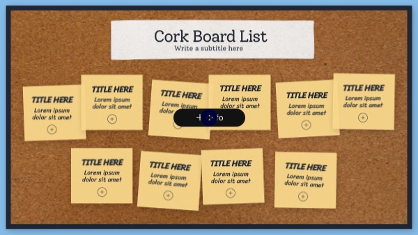 Cork Board List | Genially