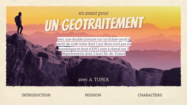 un geotraitement avec A. Tupek | Genially