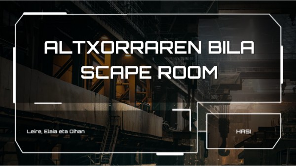 Altxorraren bila scape room | Genially