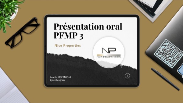 Présentation oral PFMP 3 | Genially