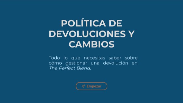 POLÍTICA DE DEVOLUCIONES Y CAMBIOS | Genially