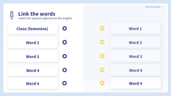 Adjective Matching Game | Genially