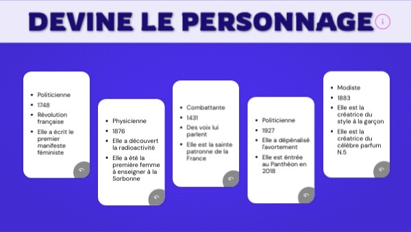 devine le personnage | Genially
