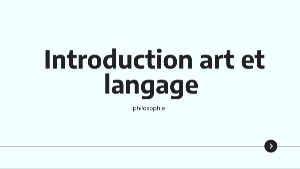Introduction art et langage | Genially