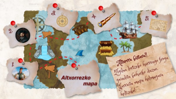 Zigilua lortzeko hurrengo froga gainditu beharko duzue. Jarraitu mapa helmugara heltzeko! | Genially