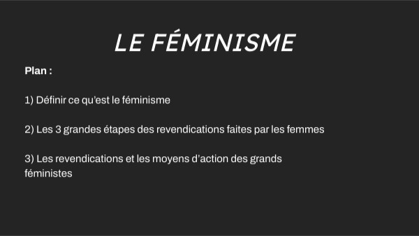 le féminisme | Genially