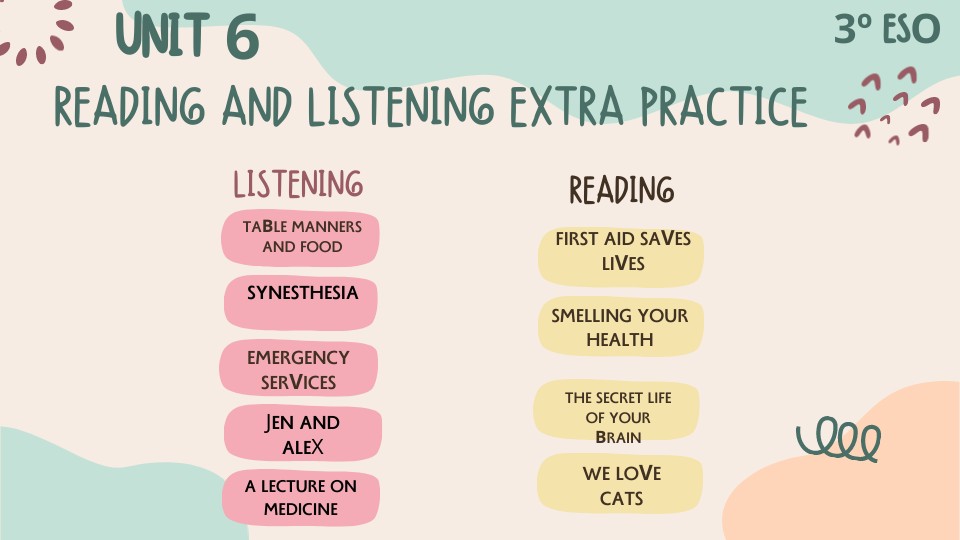 3_ESO_U6_READ_LIST_EXTRA | Genially