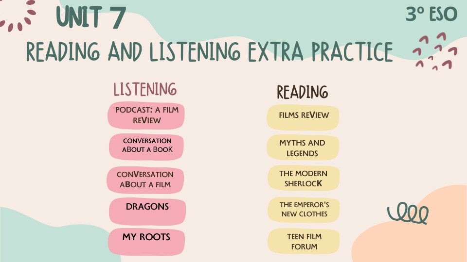 3_ESO_U7_READ_LIST_EXTRA | Genially