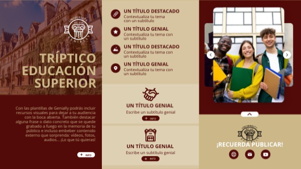 Tríptico Educación Superior | Genially