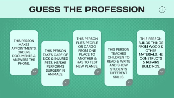 GUESS THE PROFESSION | Genially