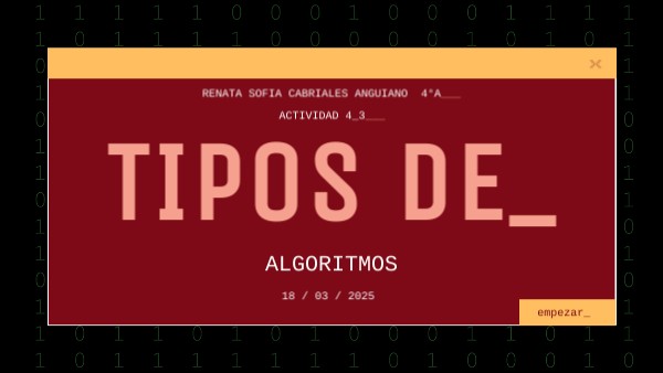 RSCA actividad 4_3 4A :TIPOS DE ALGORITMOS | Genially