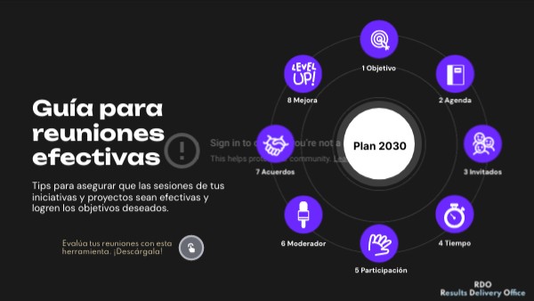 Guía para reuniones efectivas | Genially