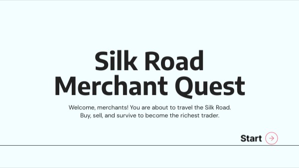 Silk Road Merchant Quest | Genially