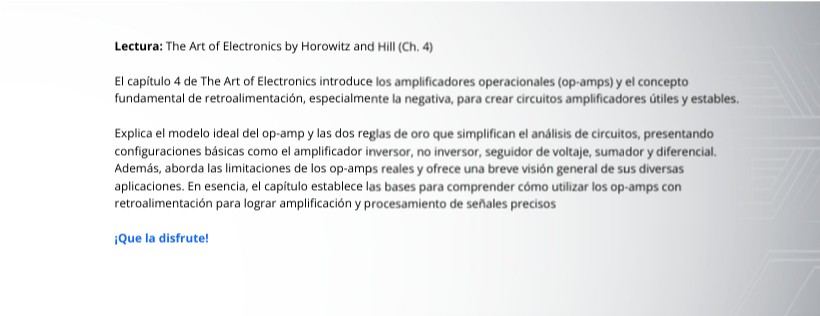 Lectura: The Art of Electronics by Horowitz and Hill (Ch. 4) El ...