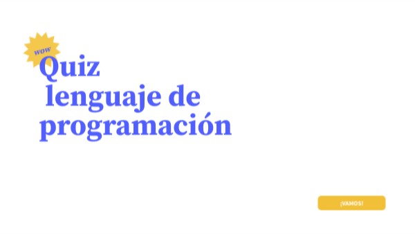 Quiz lenguaje de programación | Genially