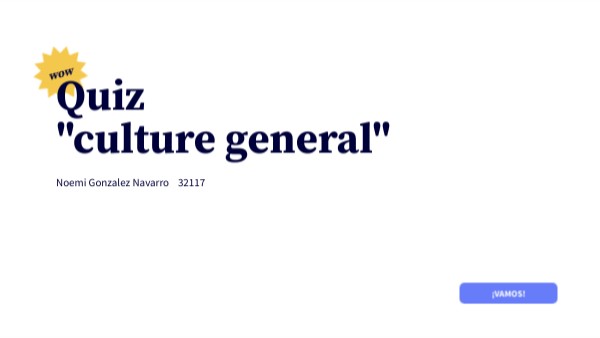 Quiz "culture general" | Genially