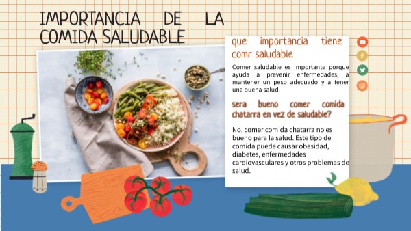 importancia de comida saludable | Genially