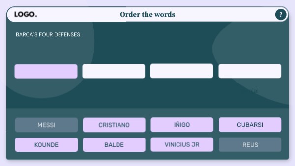 Order the words | Genially