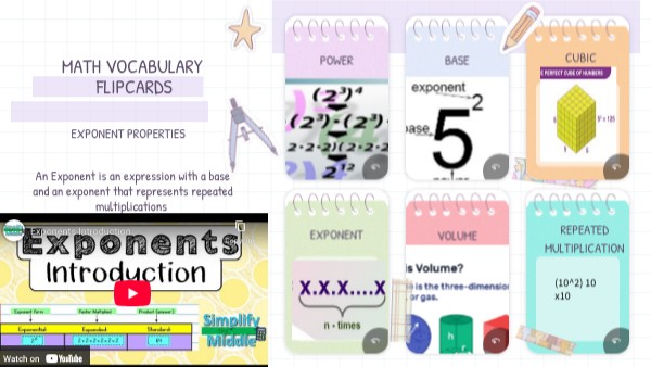 Math Vocabulary flipcards | Genially