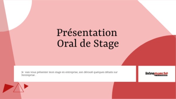 Présentation Oral de Stage | Genially